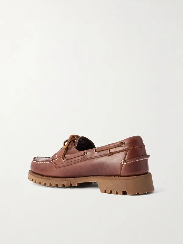 SEBAGO Ranger Waxed-leather Boat Shoes - Brown