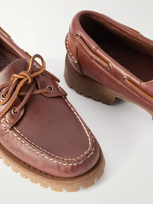 SEBAGO Ranger Waxed-leather Boat Shoes - Brown