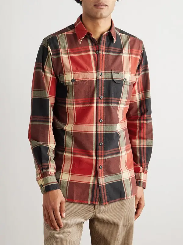 Polo Ralph Lauren Checked Brushed-cotton Oxford Shirt - Red