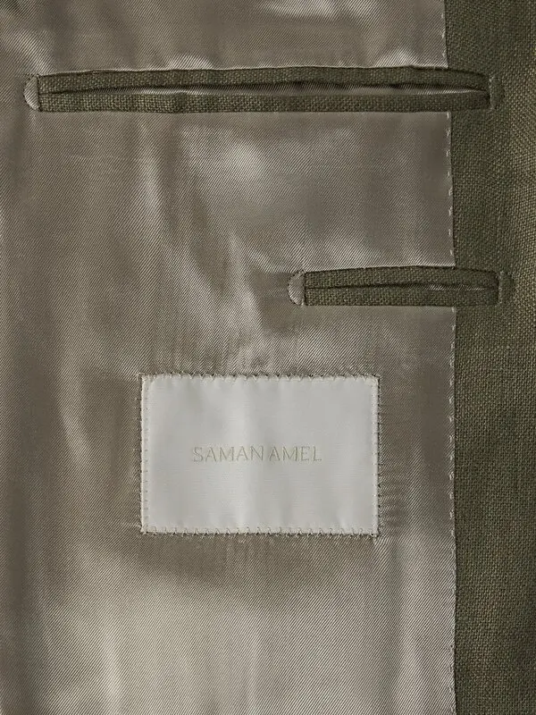 SAMAN AMEL Unstructured Linen Suit Jacket