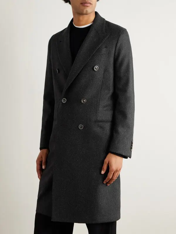 Boglioli Double-breasted Wool-blend Coat