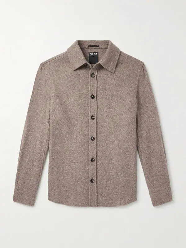Zegna Cashmere And Silk-blend Shirt