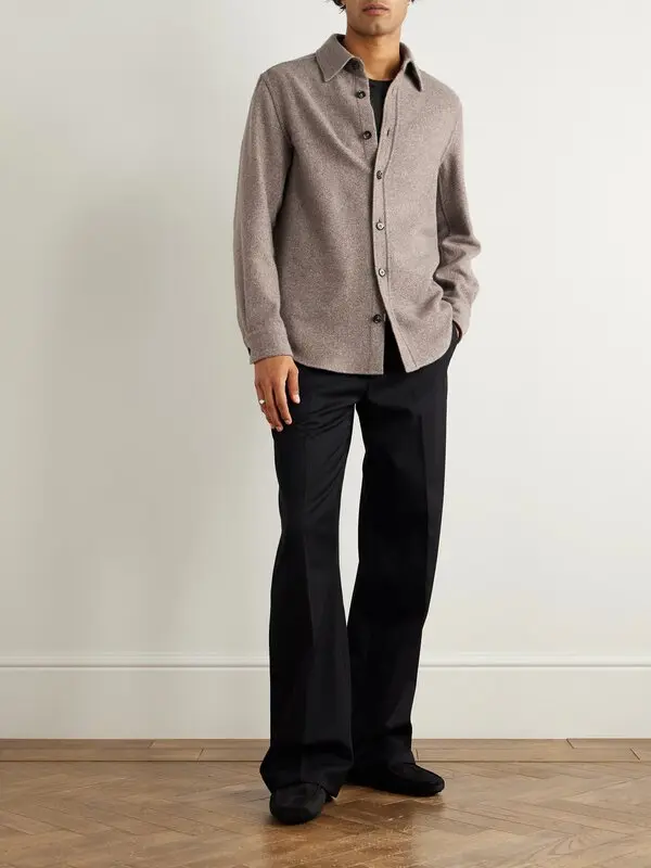 Zegna Cashmere And Silk-blend Shirt