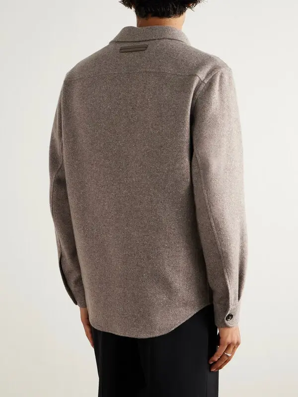 Zegna Cashmere And Silk-blend Shirt