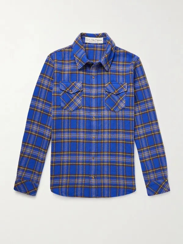 GOD'S TRUE CASHMERE Checked Cashmere Shirt