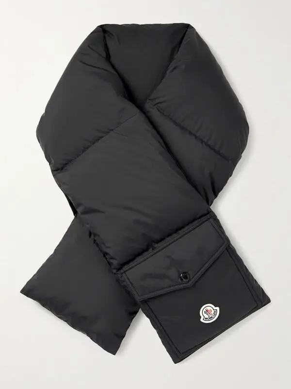Moncler Logo-appliquéd Quilted Shell Down Scarf