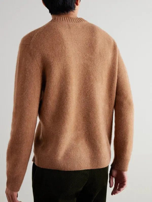 Mr P. Brushed Cashmere Sweater - Brown