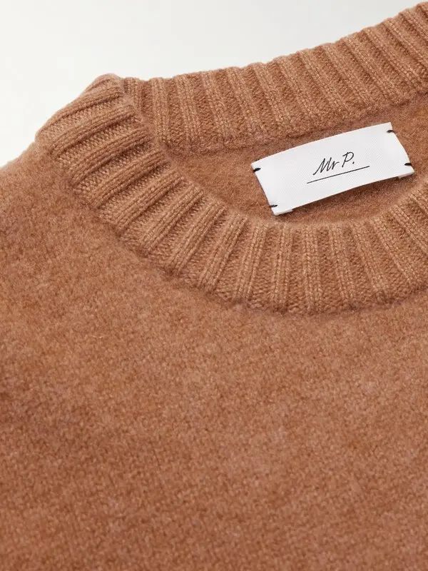 Mr P. Brushed Cashmere Sweater - Brown