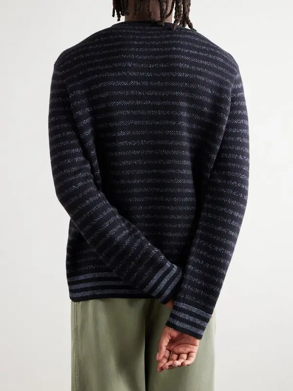 Loewe Striped Wool-blend Crewneck Sweater