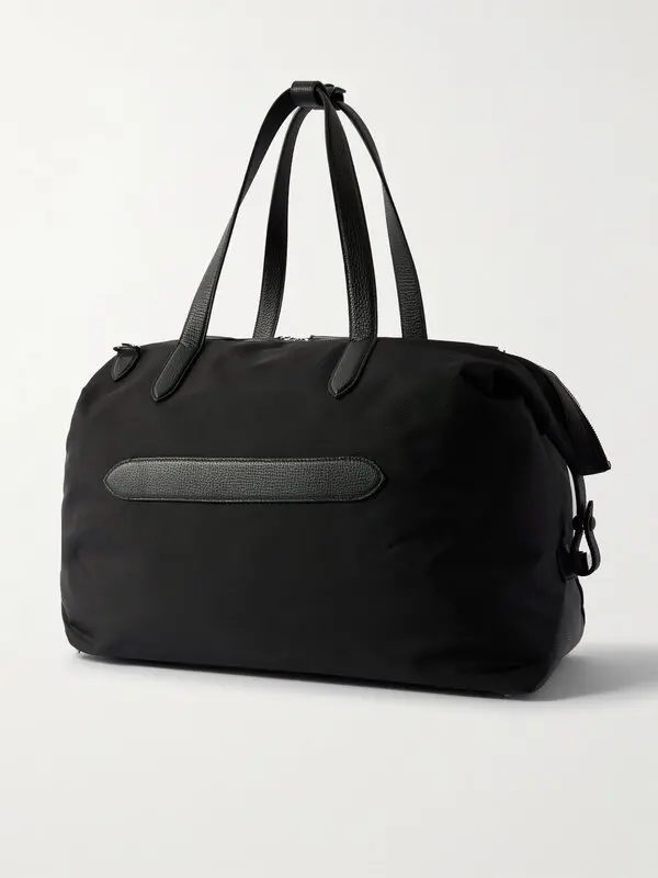 Smythson Norton Leather-trimmed Canvas Weekend Bag