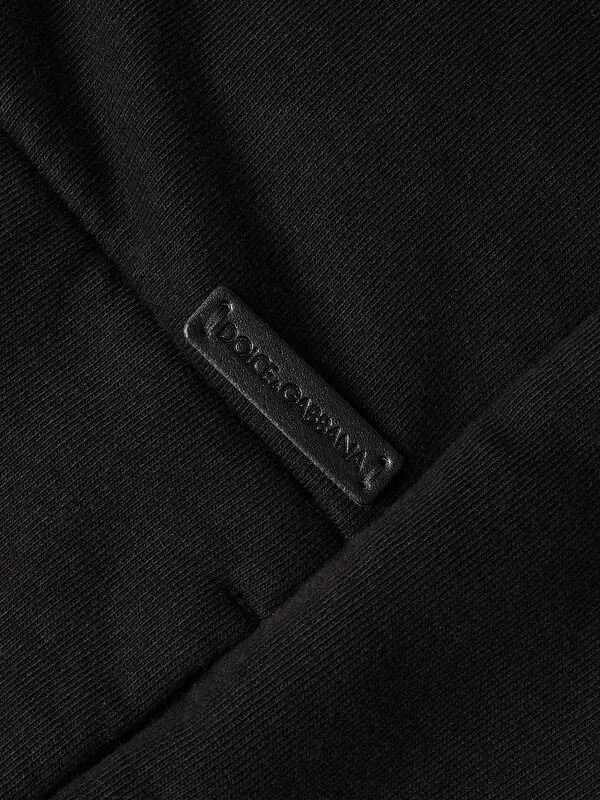 Dolce & Gabbana Shearling-trimmed Cotton-jersey Hooded Jacket