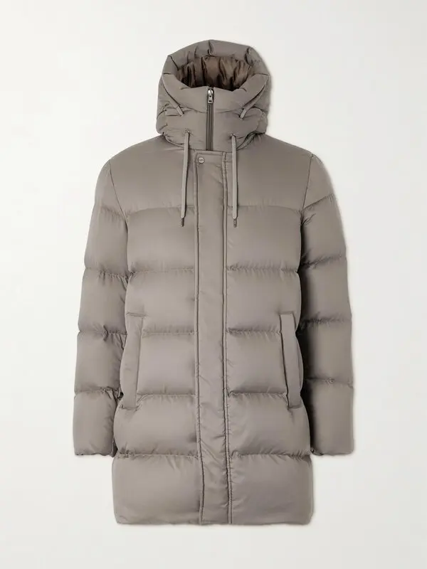 Herno Quilted Twill Hooded Down Jacket