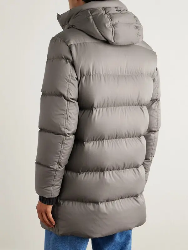 Herno Quilted Twill Hooded Down Jacket