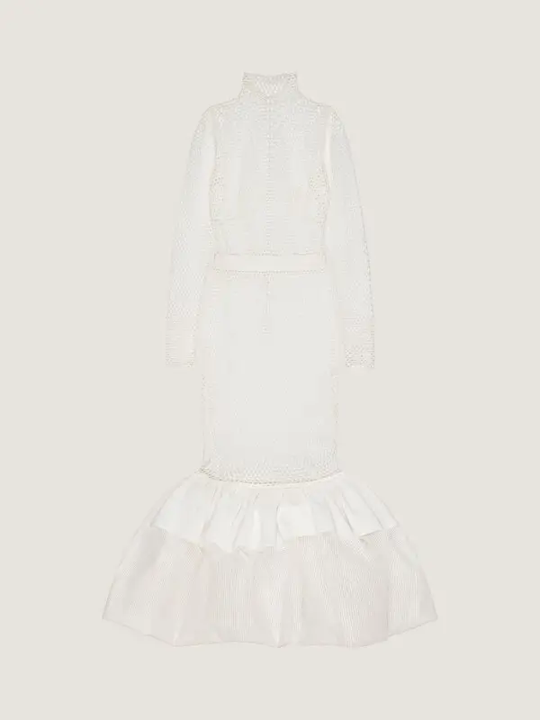 Givenchy Mesh Ruffled Dress