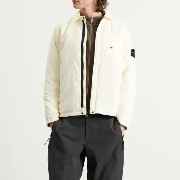 Stone Island Matt Ripstop Cordura Zip Overshirt - Ivory