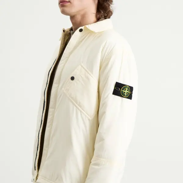 Stone Island Matt Ripstop Cordura Zip Overshirt - Ivory