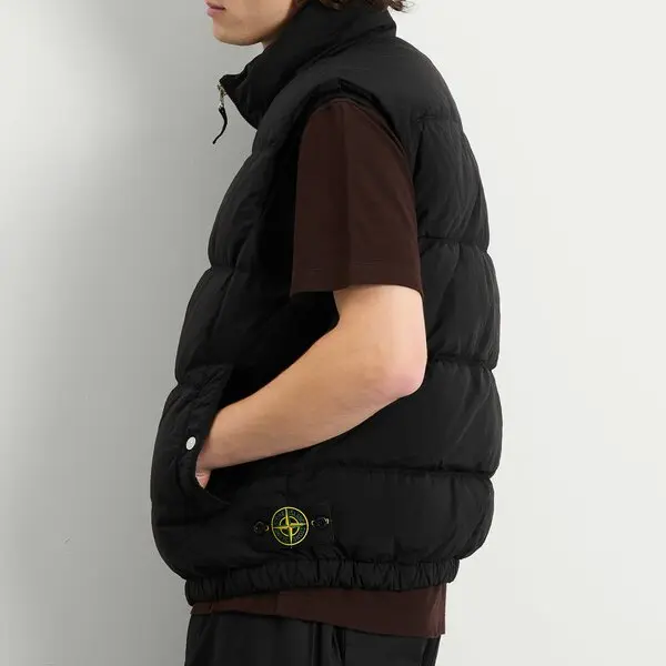 Stone Island Nylon Metal Econyl Down Vest - Black
