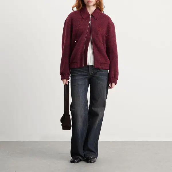 JIL SANDER Zip Up Bomber Jacket