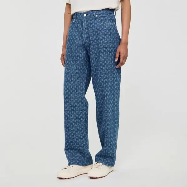 Sandro Rope Pattern Baggy Jeans