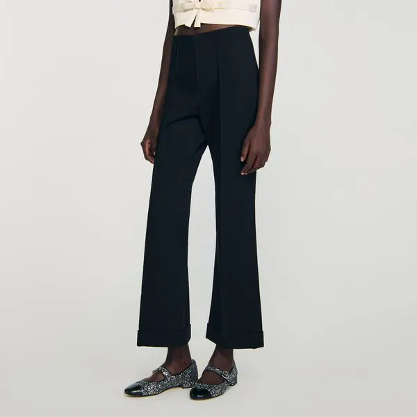 Sandro Straight-leg Heavy Jersey Trousers