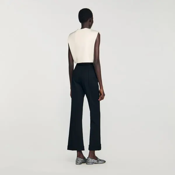 Sandro Straight-leg Heavy Jersey Trousers