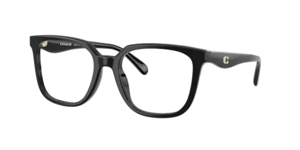 COACH Acetate Square Frame Eyeglasses - Black