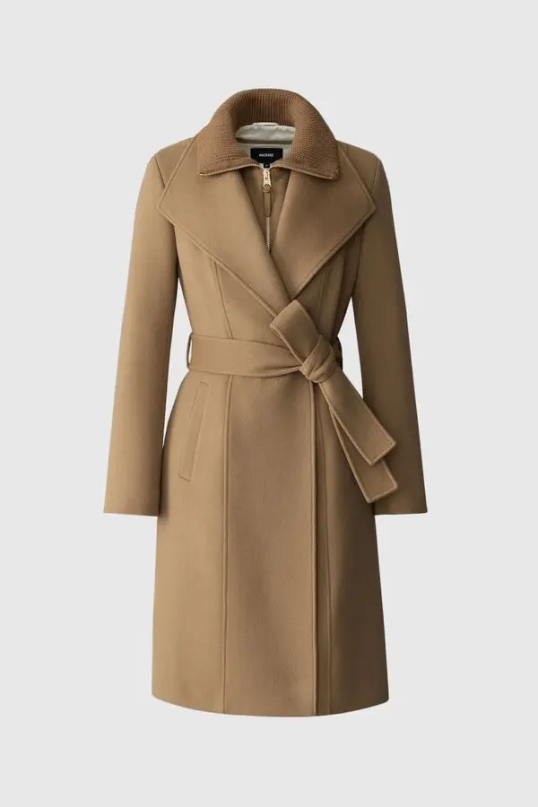 Mackage Norita-z 2-in-1 Double Face Wool Coat - Otter