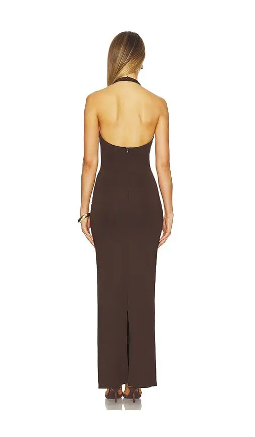 Superdown Halter Maxi Dress - Brown