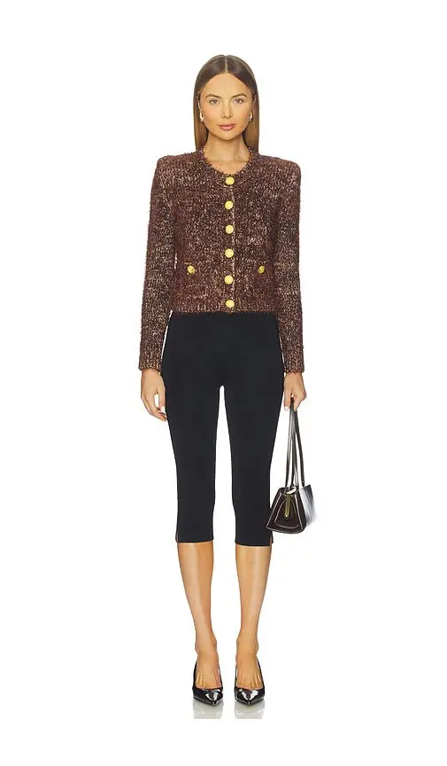 L'Agence Una Knit Cardigan - Chocolate