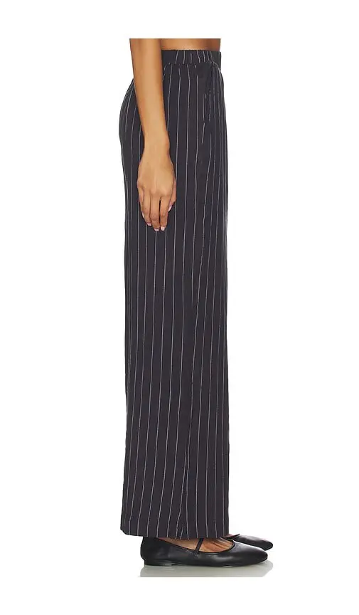 BOBI Wide Leg Pants With Pin Stripes