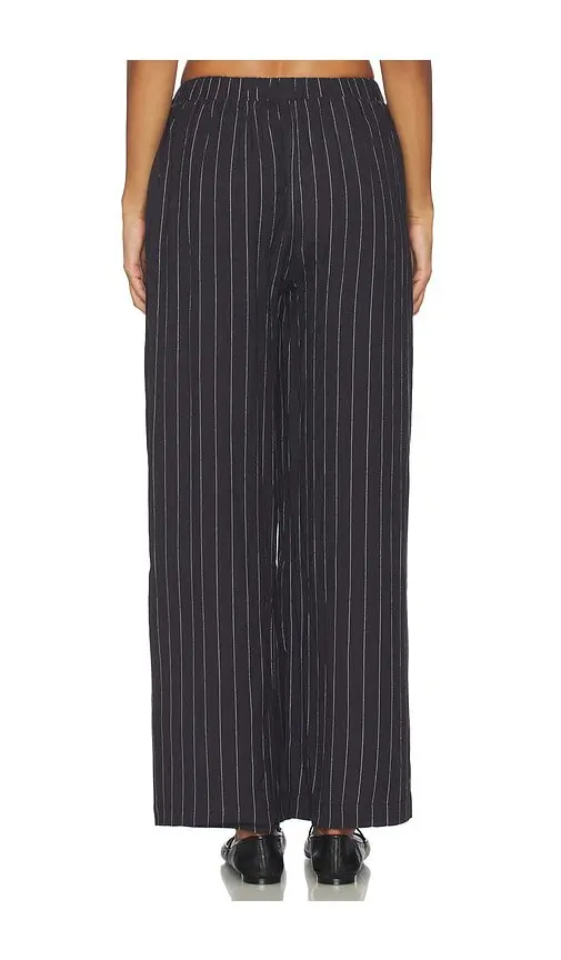 BOBI Wide Leg Pants With Pin Stripes