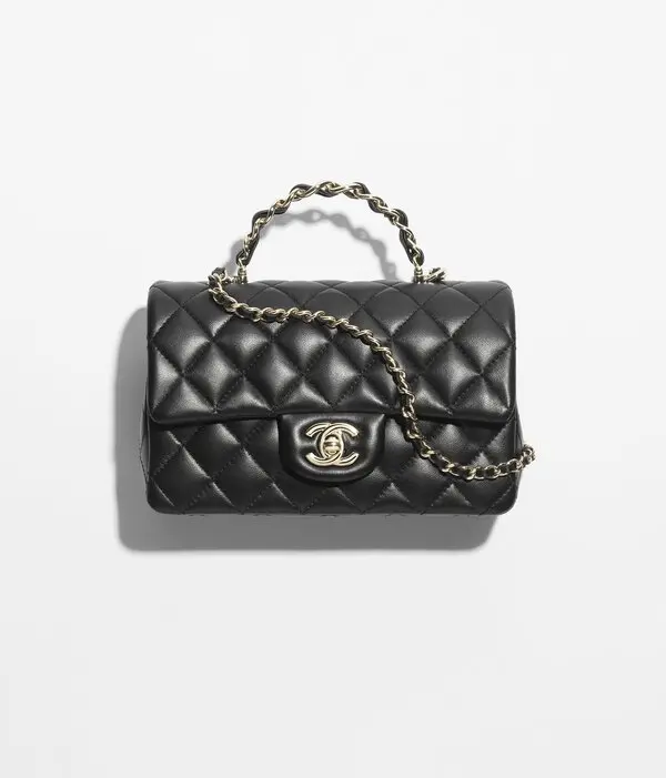 Chanel Mini Classic Handbag With Top Handle
