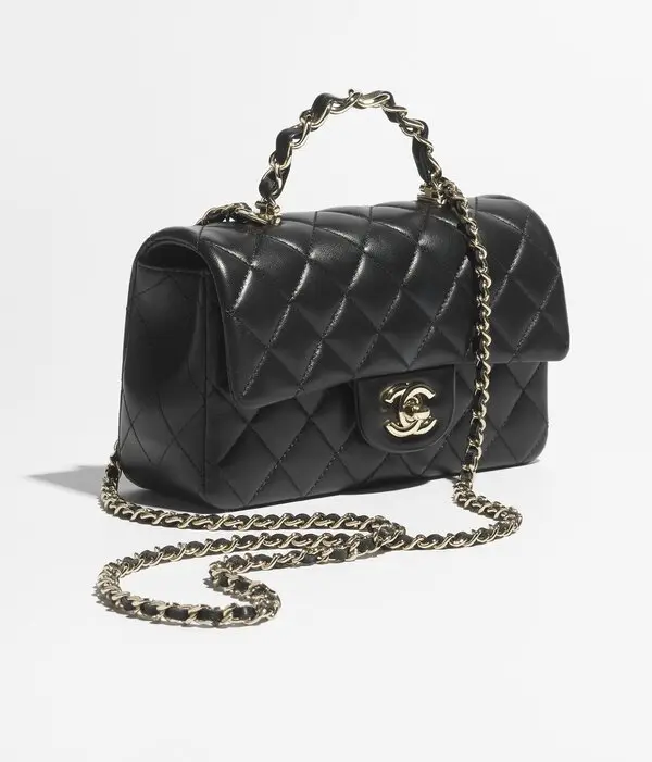 Chanel Mini Classic Handbag With Top Handle