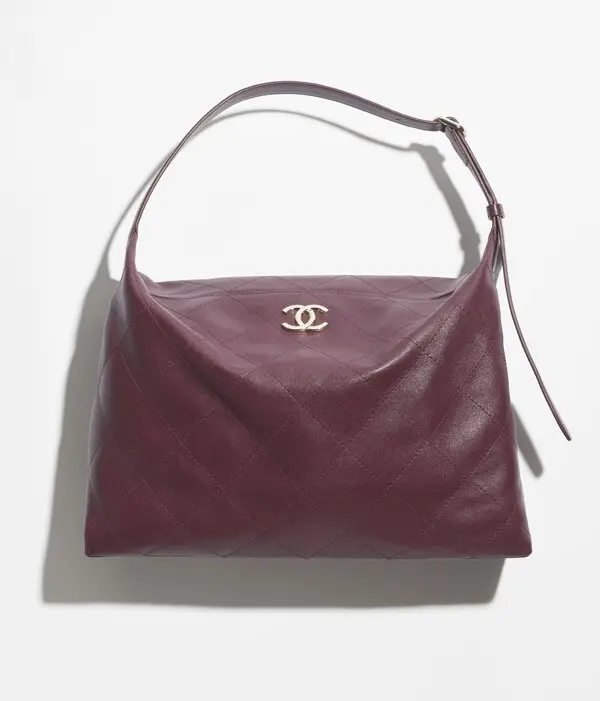 Chanel Maxi Hobo Bag - Dark Burgundy
