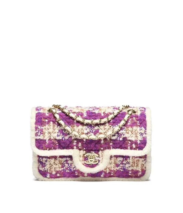Chanel Large Flap Bag - Fuschia, Pink, Beige & Brown
