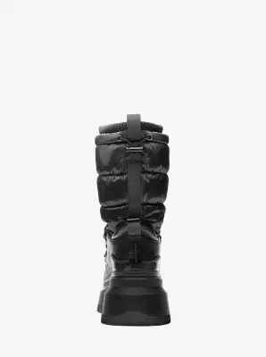 Michael Kors Shiloh Mixed-media Boots - Black