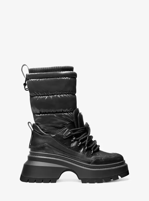 Michael Kors Shiloh Mixed-media Boots