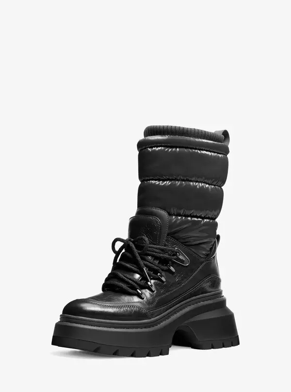 Michael Kors Shiloh Mixed-media Boots