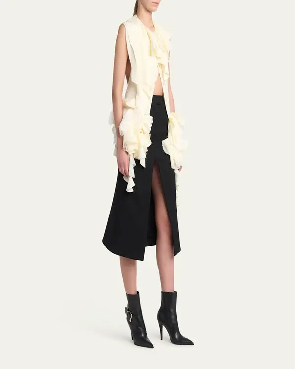 Alexander McQueen Heron Buckle Leather Ankle Booties