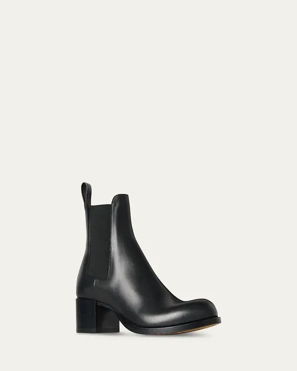 THE ROW Nobilis Leather Chelsea Boots - Black