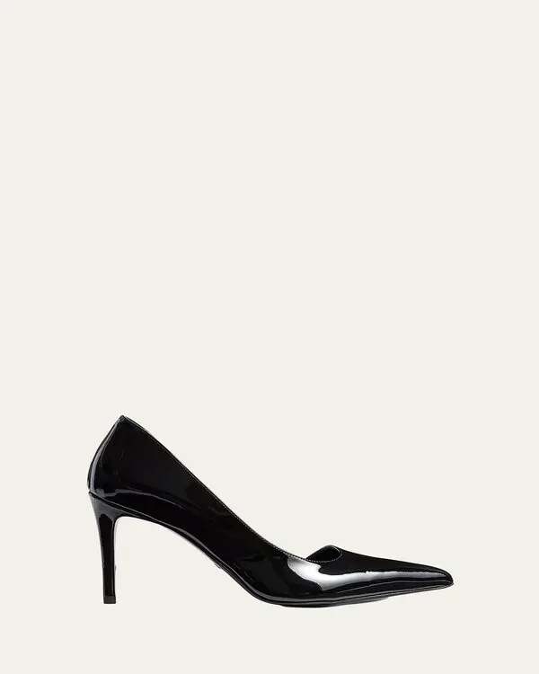 Khaite Jett Patent Leather Stiletto D'orsay Pumps - Black