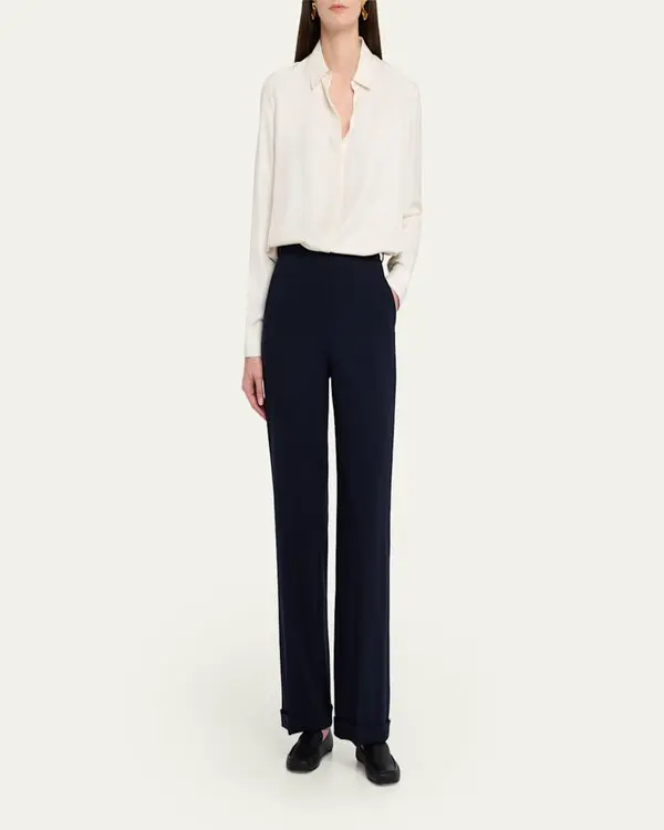 THE ROW Leo Grained Leather Slippers