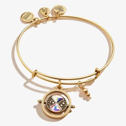 ALEX AND ANI Harry Potter Time Turner Spinner Charm Bangle Bracelet - Gold