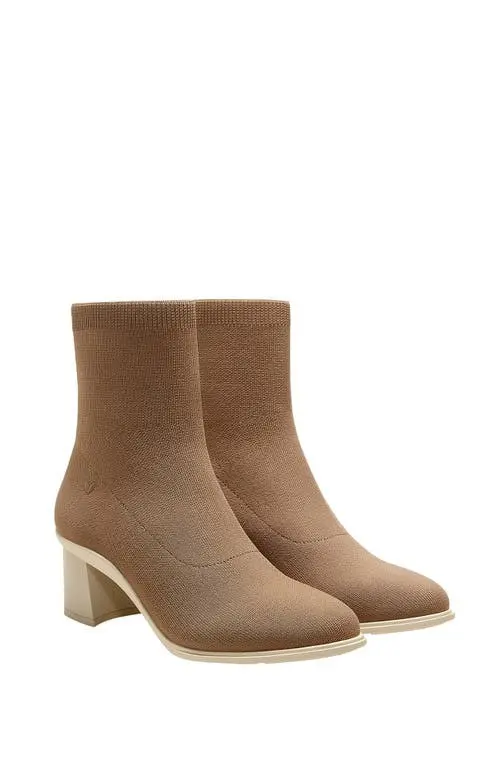 Vivaia Amanda Almond-toe Running Heel Boots - Brown
