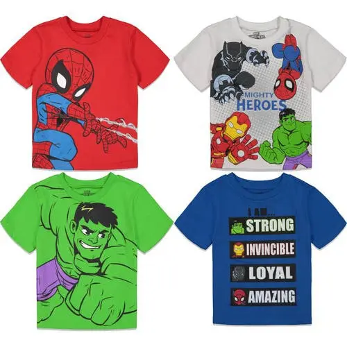 MARVEL Spidey And His Amazing Friends 4-pack T-shirts - Marvel Super Hero Adventures