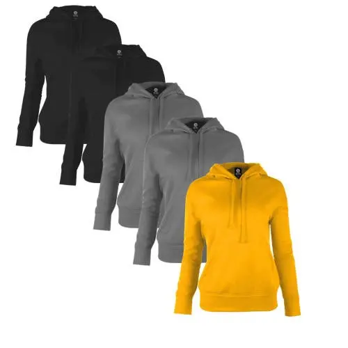 BENBEN Slim Cut Pullover Hoodie 5-pack Tech Fleece - Black/maize/graphite