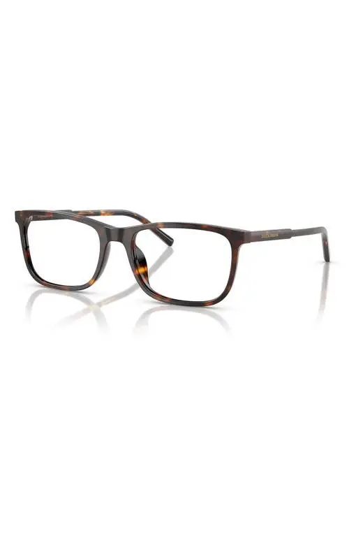 Dolce & Gabbana 53mm Rectangle Eyeglasses - Havana/demo Lens