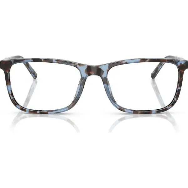 Dolce & Gabbana 55mm Rectangular Eyeglasses - Havana Blue/demo Lens