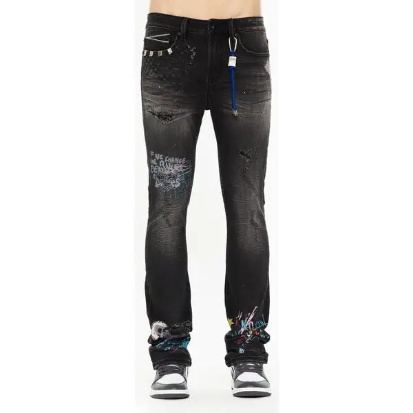 CULT OF INDIVIDUALITY Lenny 603 Bootcut Jeans With Graphics