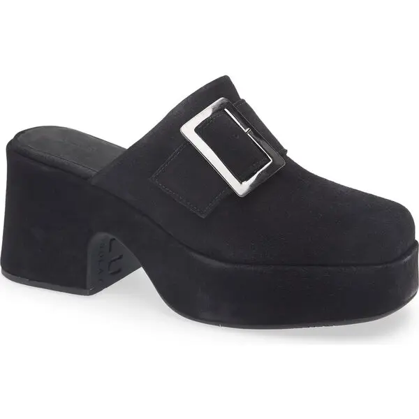 CHOCOLAT BLU Haze Platform Mule - Black Suede